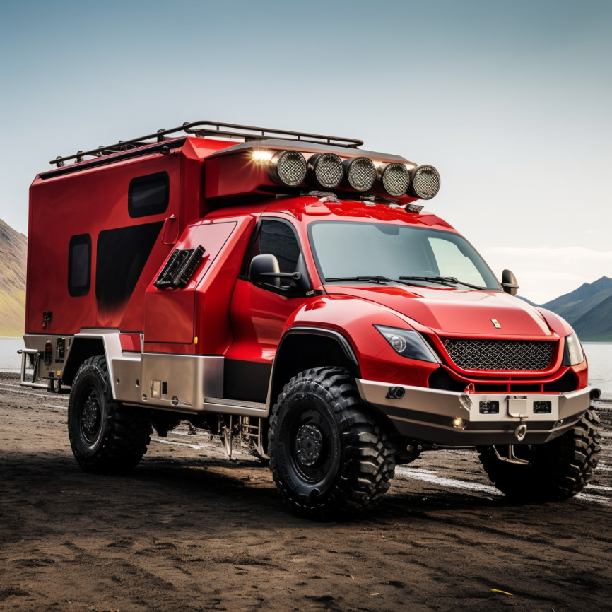 Ferrari Camper Vans designed by Generative AI - Van2b