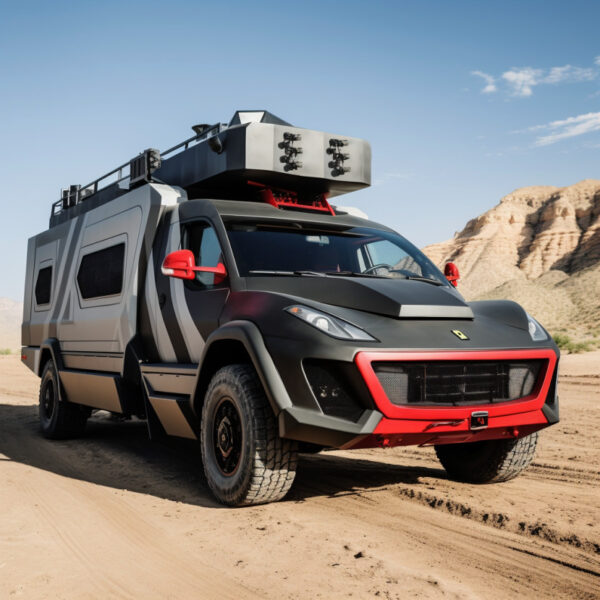 Ferrari Camper Vans designed by Generative AI - Van2b