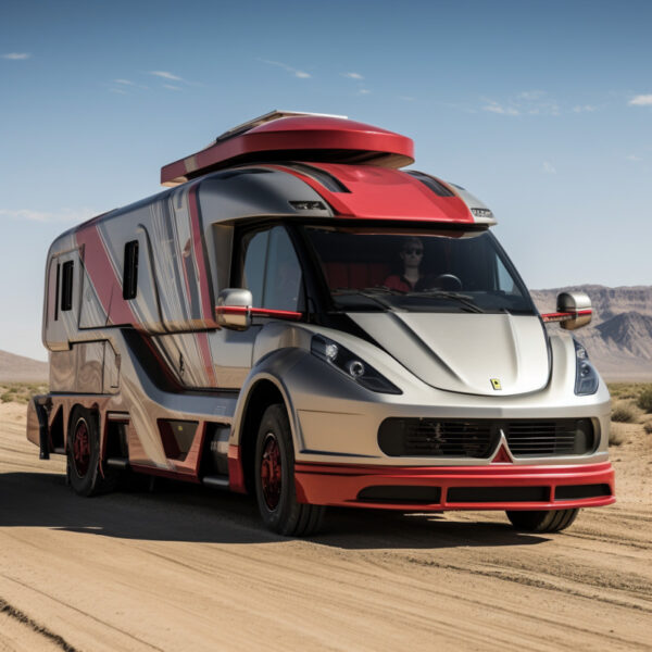 Ferrari Camper Vans designed by Generative AI - Van2b